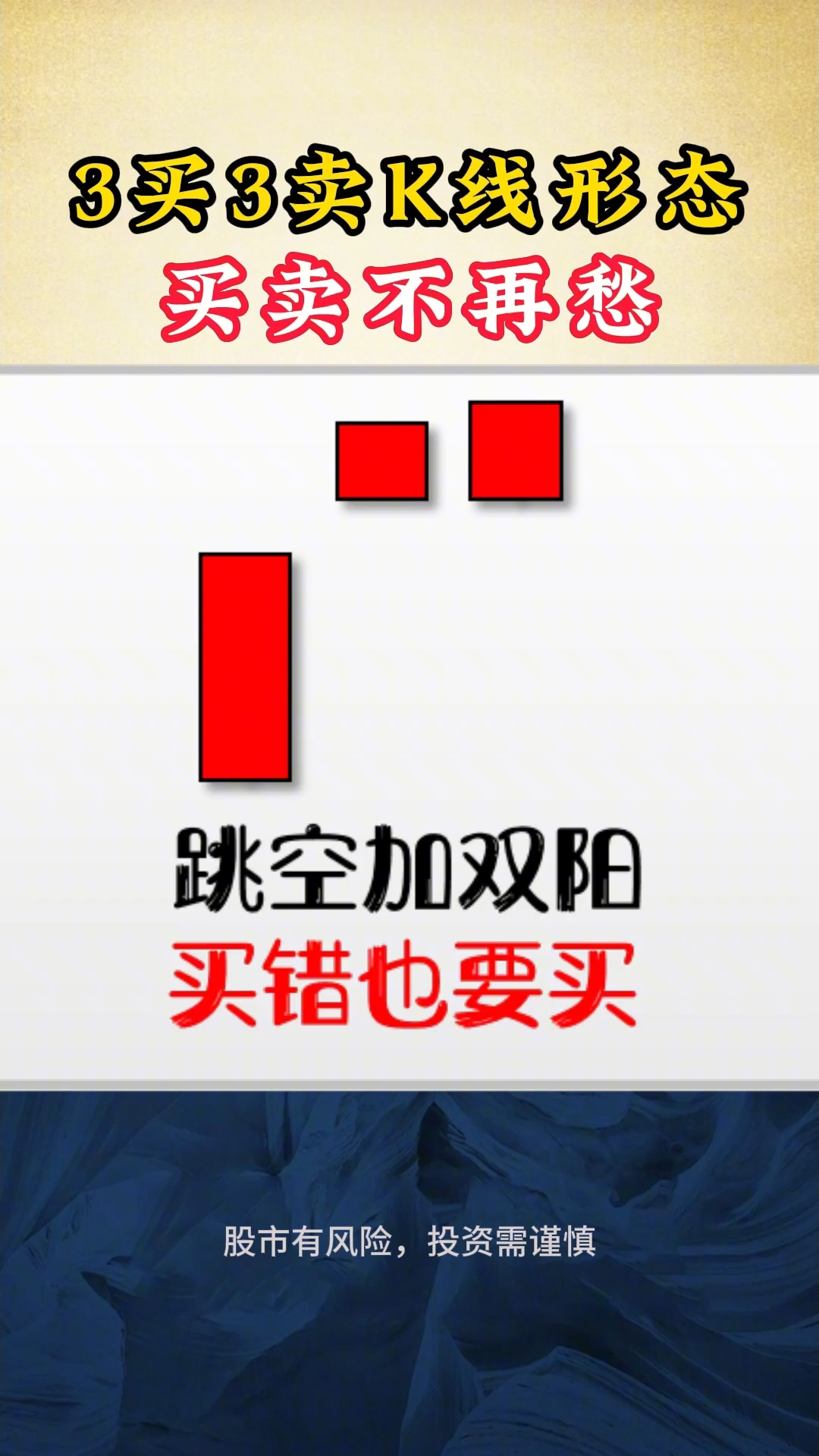 Three buy and three sell K-line pattern, no more worries about buying ...