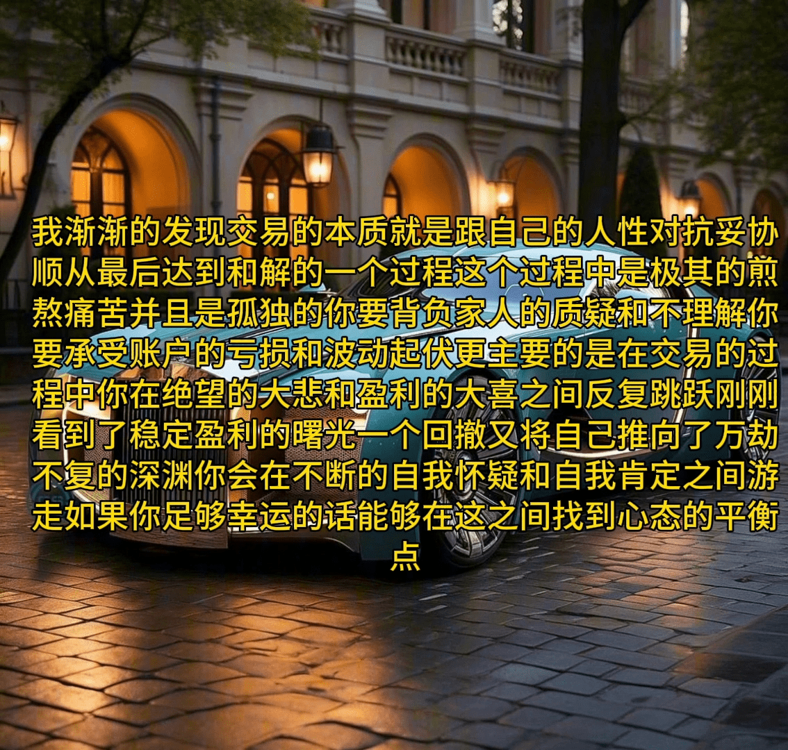 Choosing the path of trading is equivalent to adjusting your life to ...